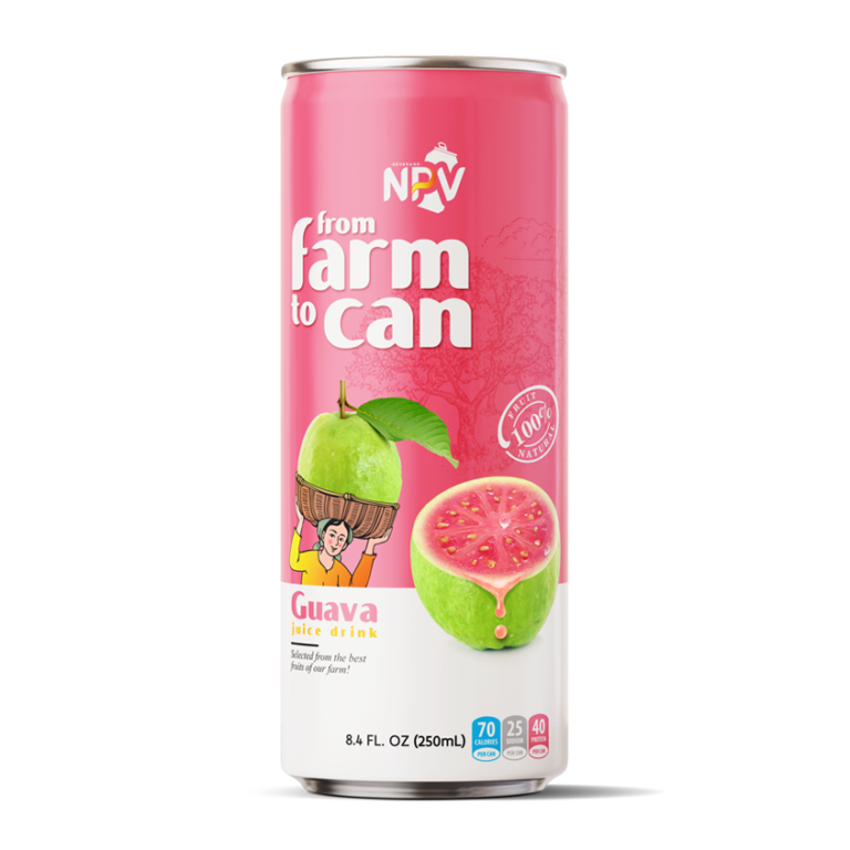 Guava Juice Drink 250ml Can NPV Brand - NPV Beverage