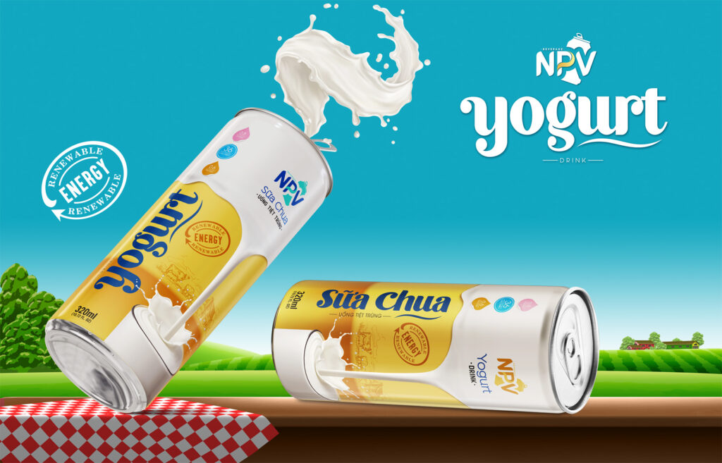 Yogurt Drink 330ml Can NPV Brand - NPV Beverage