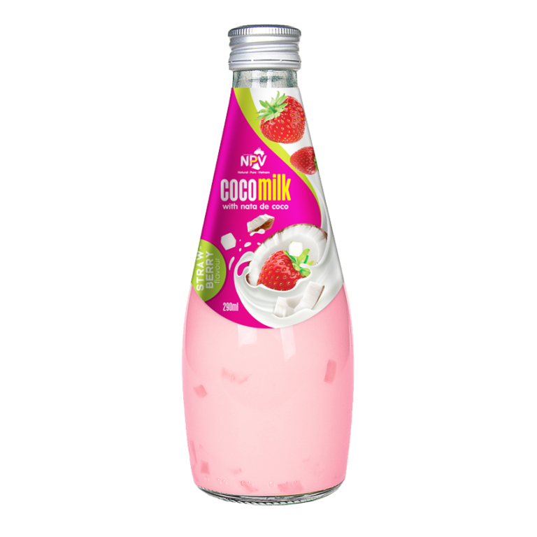 Coconut Milk Strawberry Flavor 290ml Glass Bottle NPV Brand