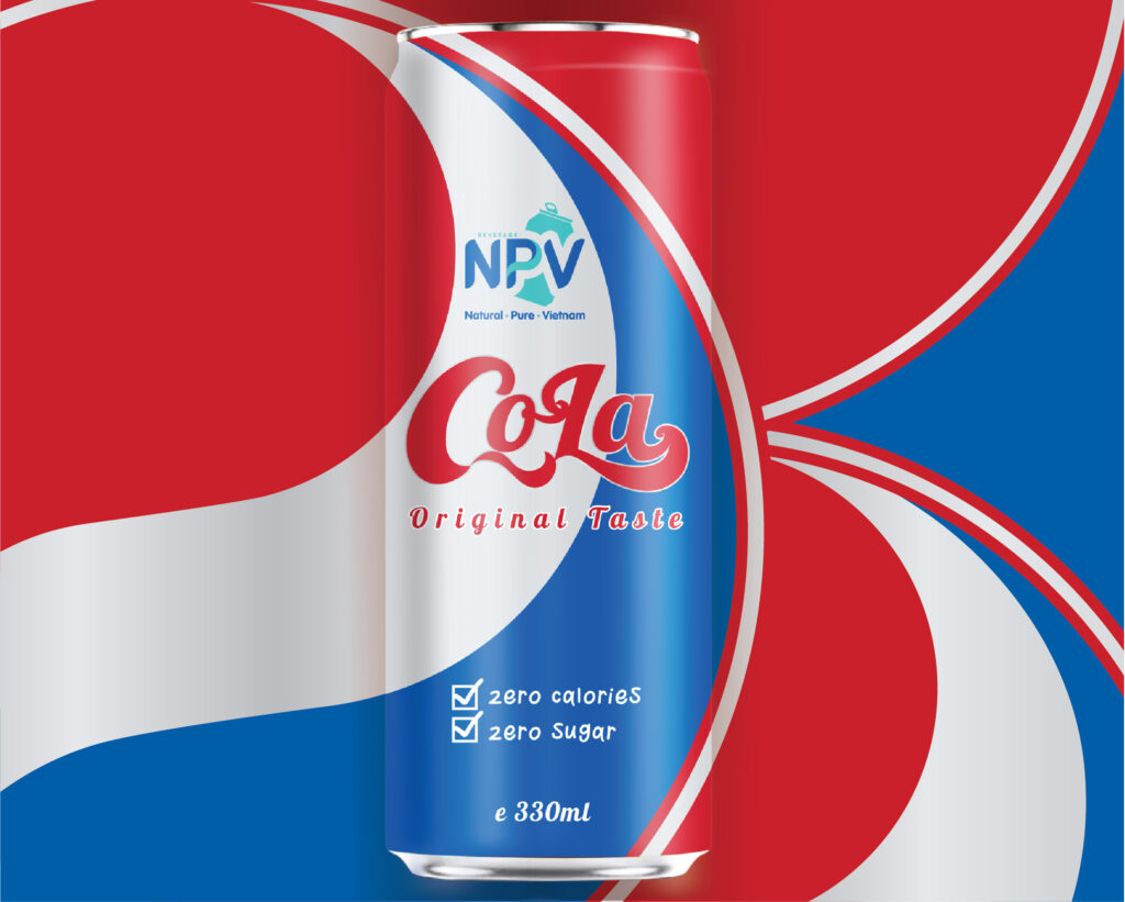 Sparkling Cola Original Taste 330ml Sleek Can - NPV Beverage